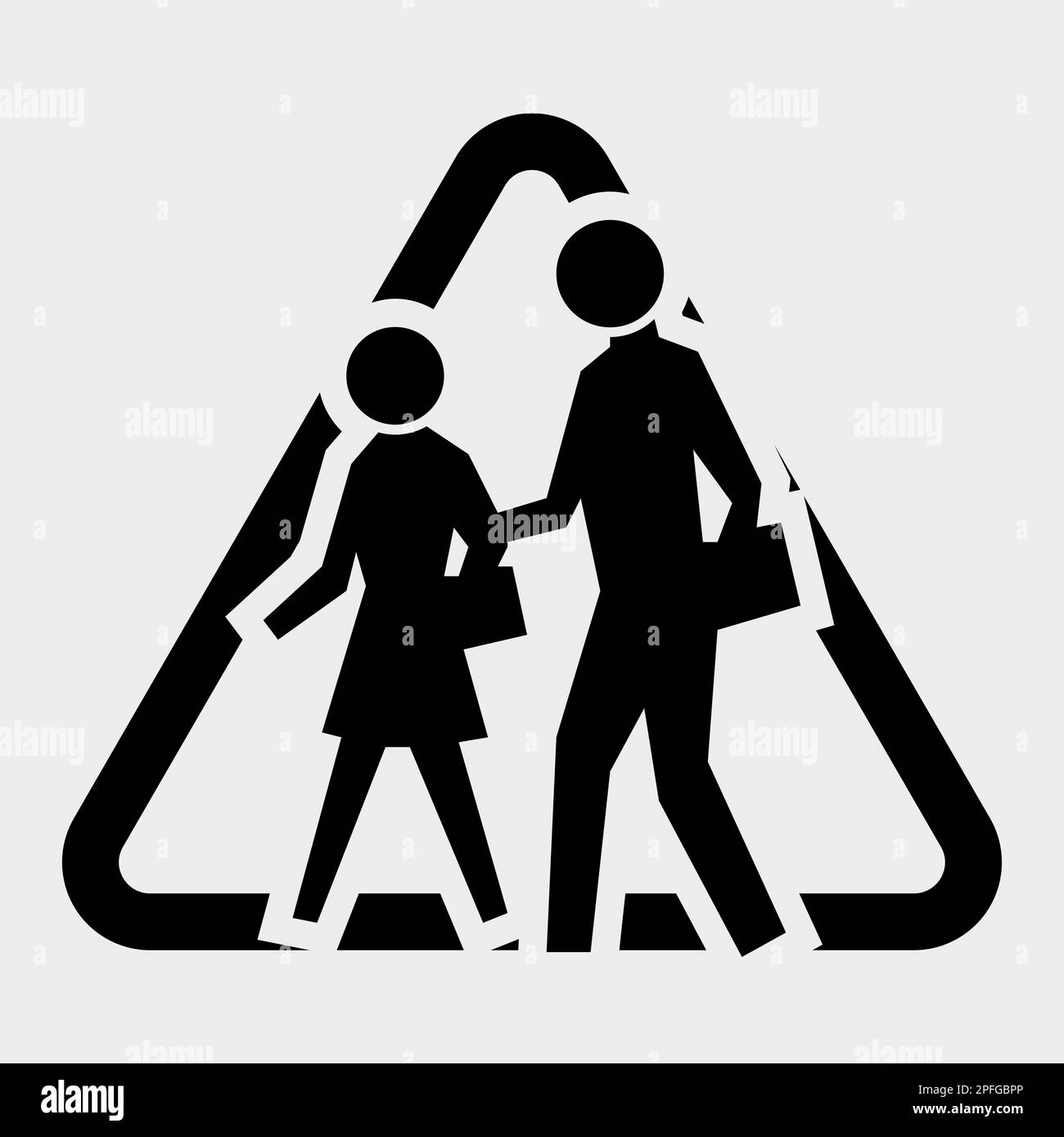 Schule Zone Symbol Zeichen Isolieren auf weißem Hintergrund, Vektor ...