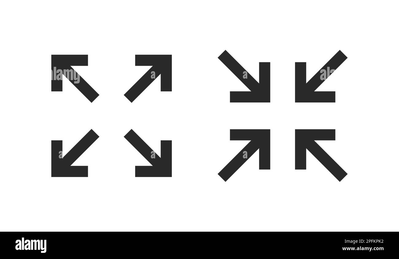 Vollbild-Piktogramm-Symbol für Pfeilgröße. Vollbild größer erweitern ...