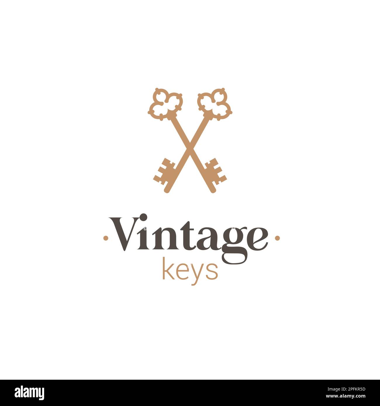 Altes Key Vektor Haus Symbol Logo. Alte Schlüssel Silhouette antike ...