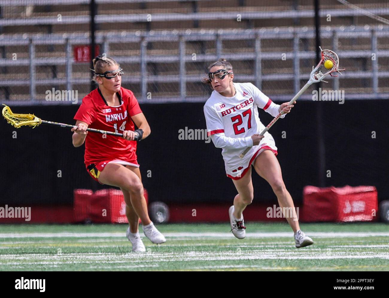 March 18, 2023: Rutgers attack Kate Carolonza (27) tries to get past ...