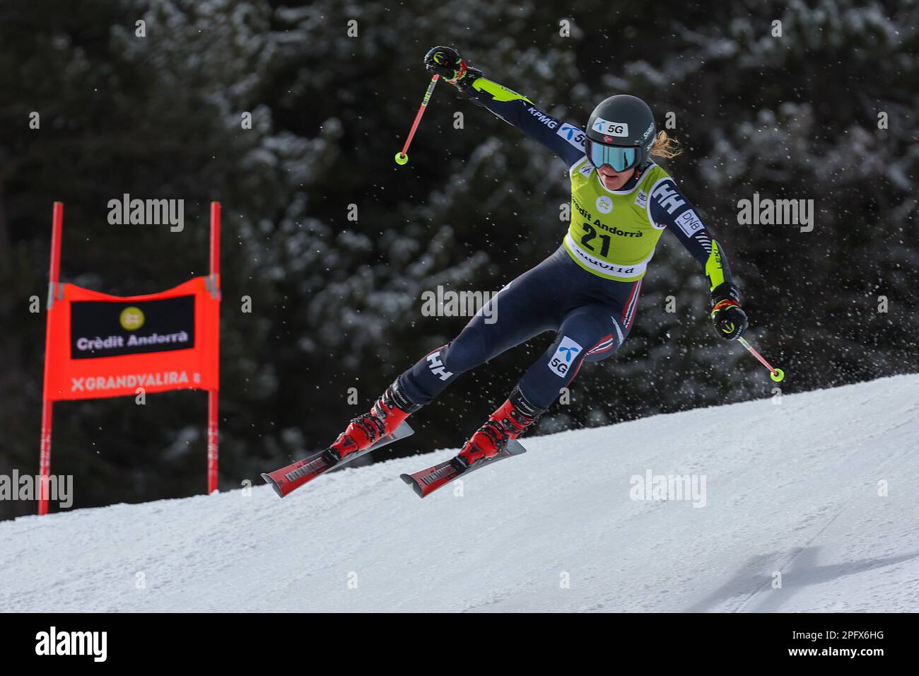 Norway's Mina Fuerst Holtmann competes in an alpine ski, women's World ...