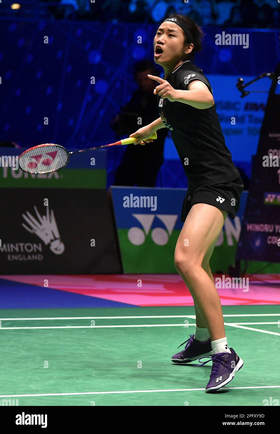 Korea's An Se Young reacts after winning the women's final match ...