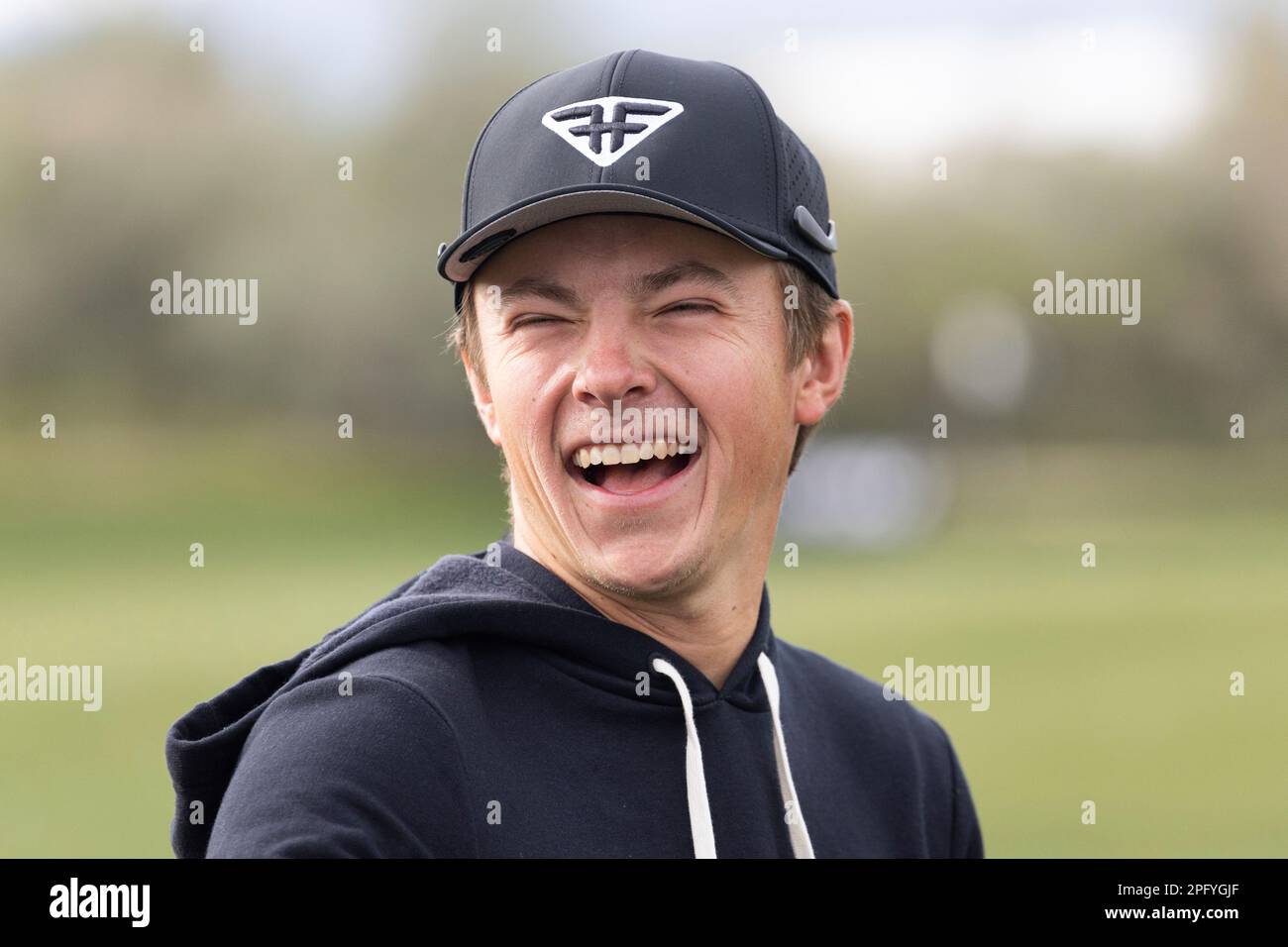 James Piot of HyFlyers GC seen on the driving range during the final ...