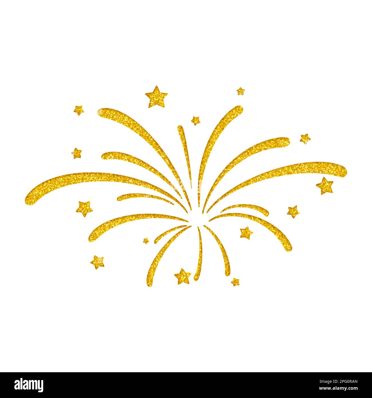 Goldenes Feuerwerk Confetti isoliertes Clipart Illustration für ...