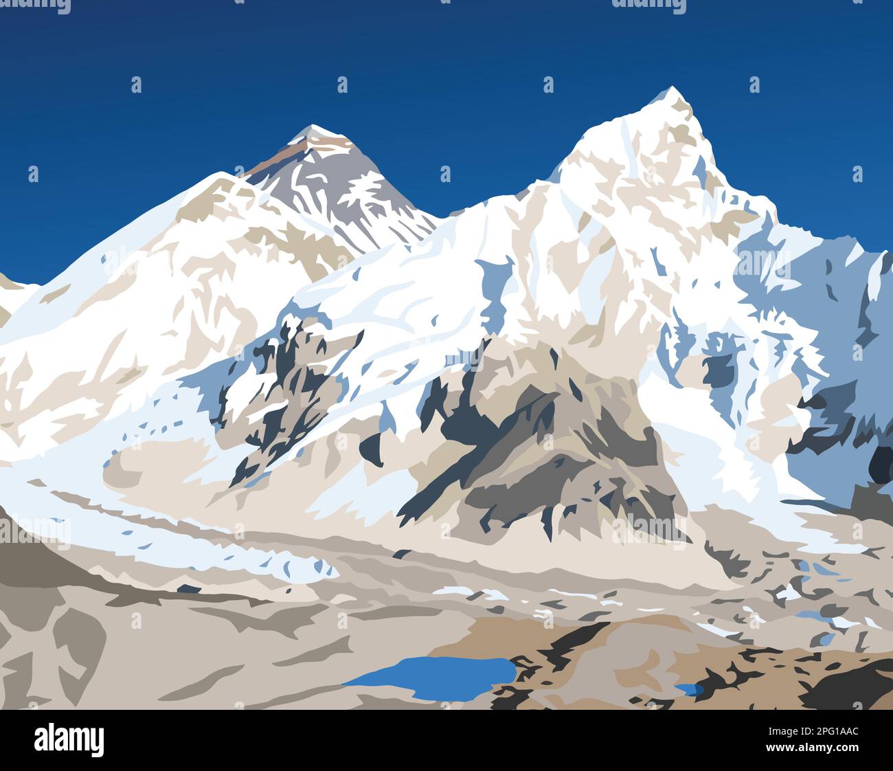 Nuptse und everest Stock-Vektorgrafiken kaufen - Alamy