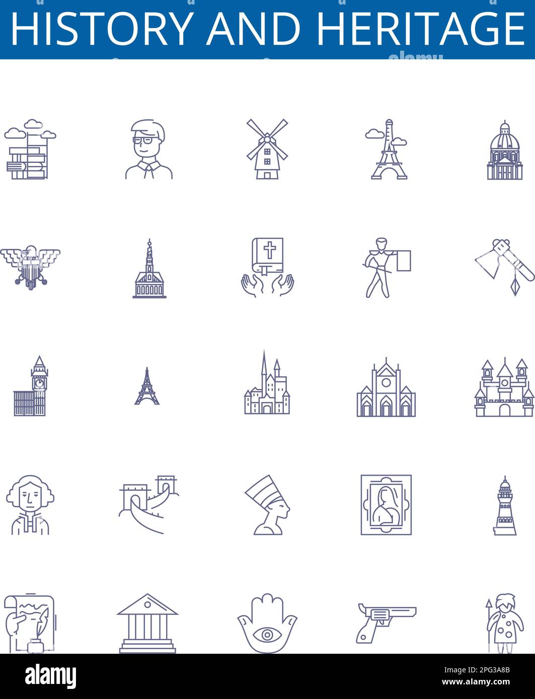 Geschichtliche und historische Symbole. Design-Sammlung von Heritage ...