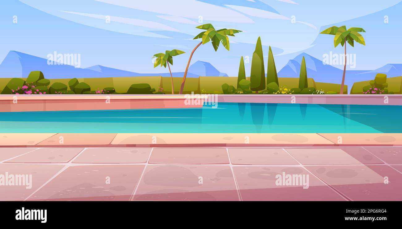 Empty swimming pool resort Stock-Vektorgrafiken kaufen - Alamy