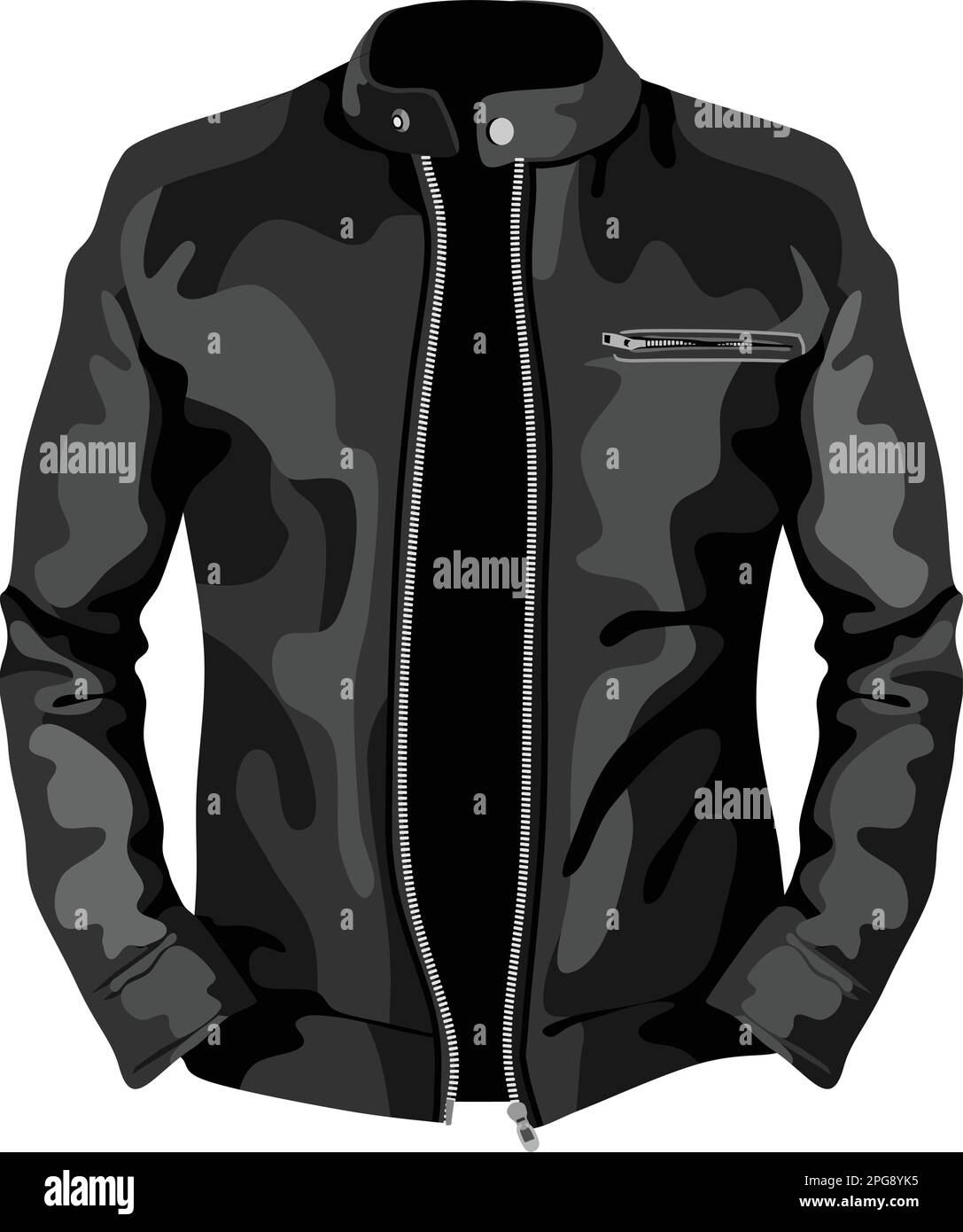 Schwarzes leder jäckchen Stock-Vektorgrafiken kaufen - Alamy