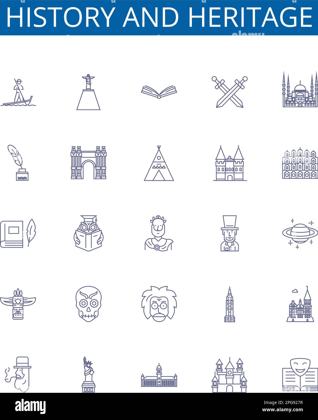 Geschichtliche und historische Symbole. Design-Sammlung von Heritage ...