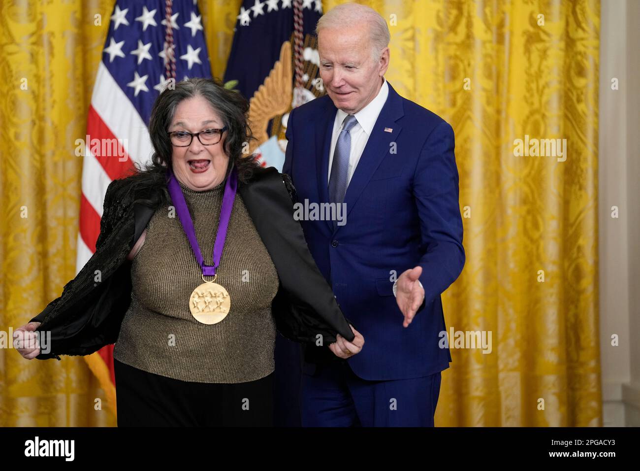 President Joe Biden presents the 2021 National Medal of the Arts to ...