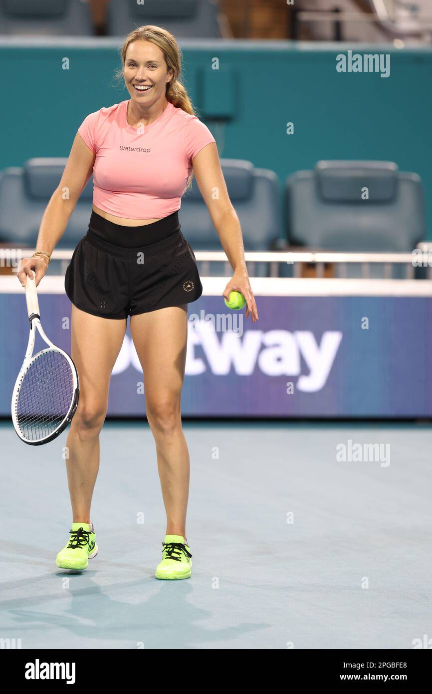 MIAMI GARDENS, FLORIDA - 21. MÄRZ: Danielle Collins während des ...