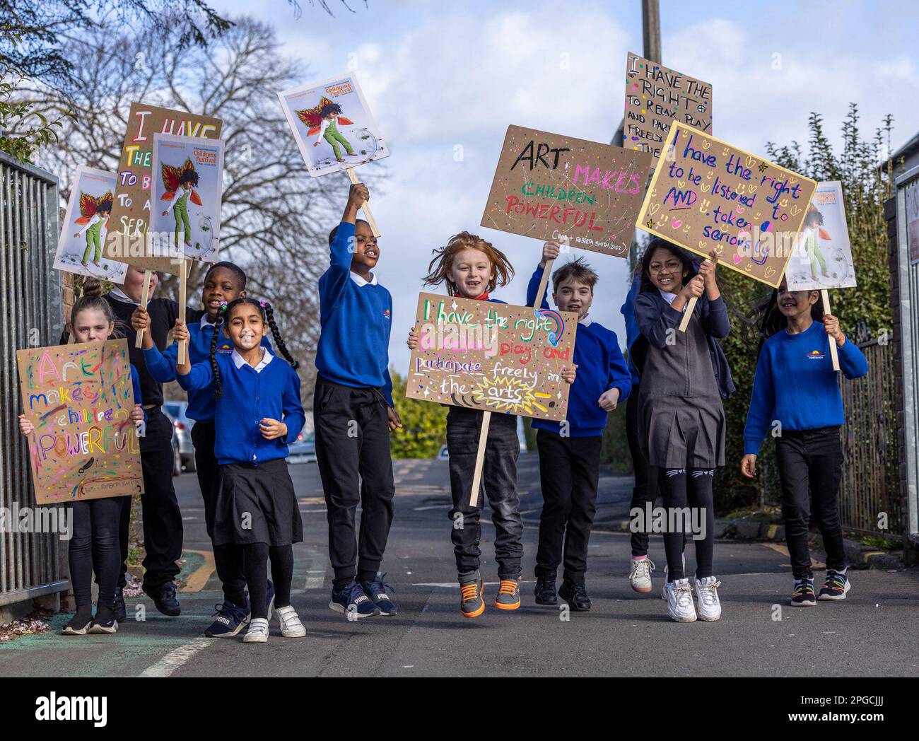 Edinburgh, Vereinigtes Königreich. 22. März 2023 im Bild: Kinder der ...