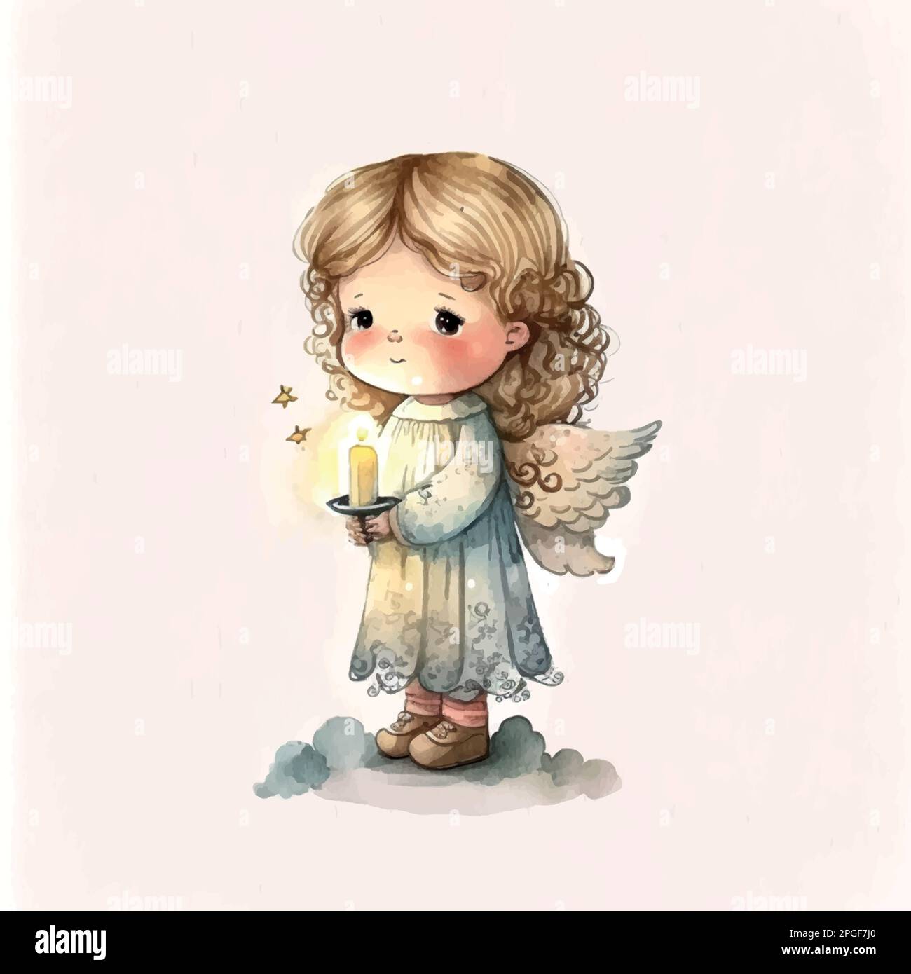 Kleiner engel mit kerze Stock-Vektorgrafiken kaufen - Alamy