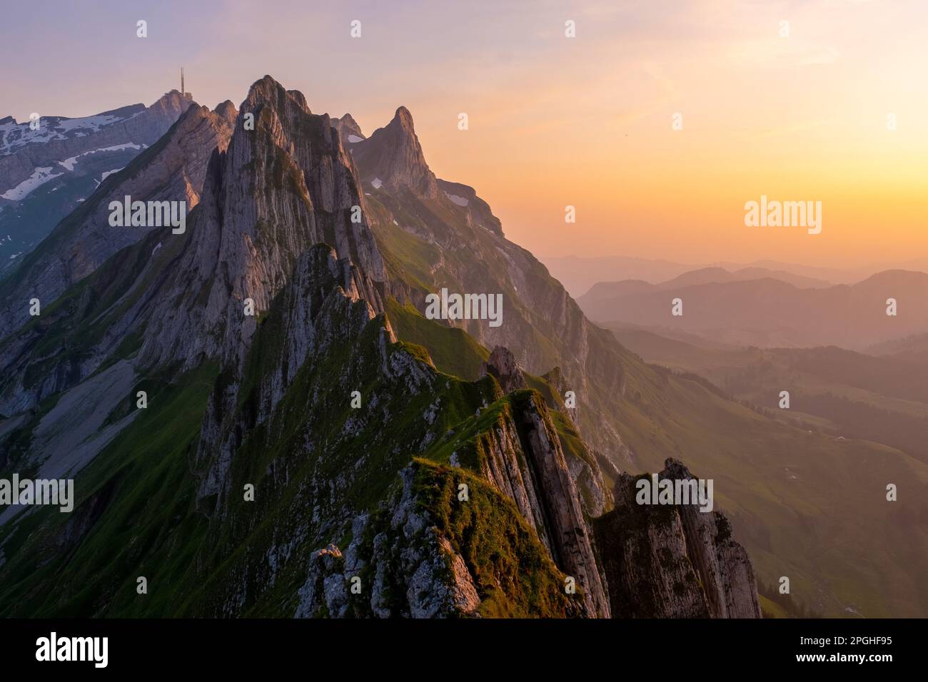 Schaeffler Gebirgskamm schweizer Alpstein, Appenzell Schweiz, ein ...