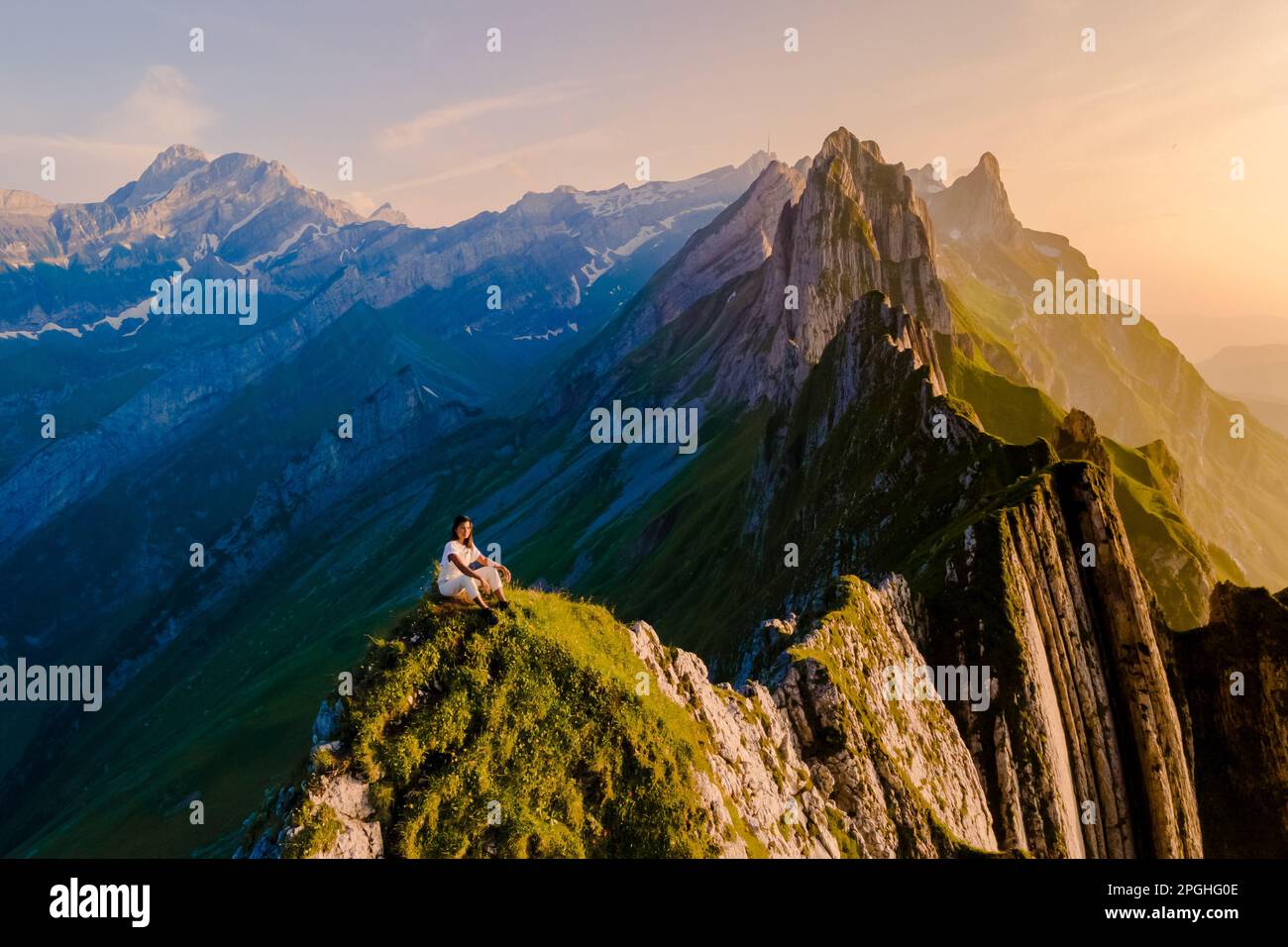 Schaeffler Gebirgskamm schweizer Alpstein, Appenzell Schweiz, ein ...