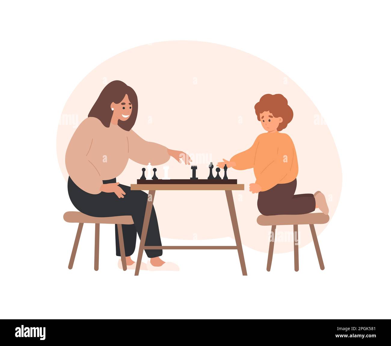 Chess lessons Ausgeschnittene Stockfotos und -bilder - Alamy