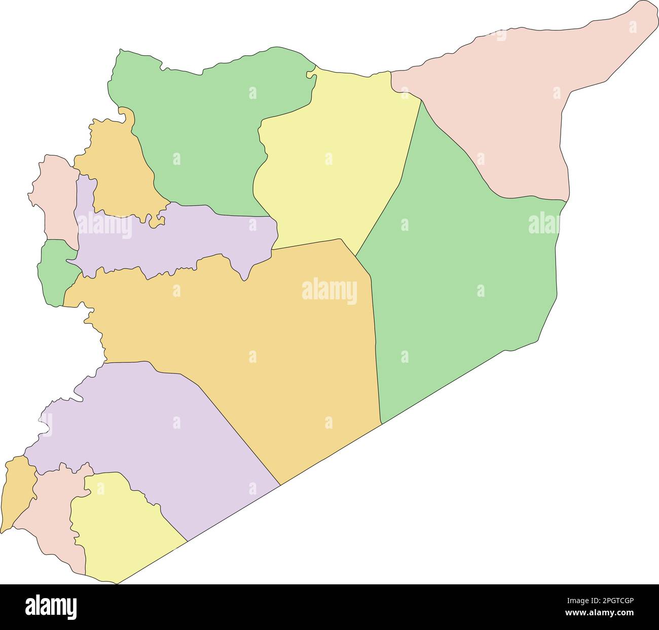 Syria political map political map -Fotos und -Bildmaterial in hoher ...