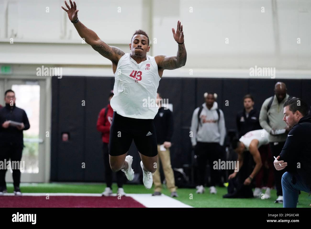 Former Boston College Eagles tight end Isaiah Miranda during a football ...