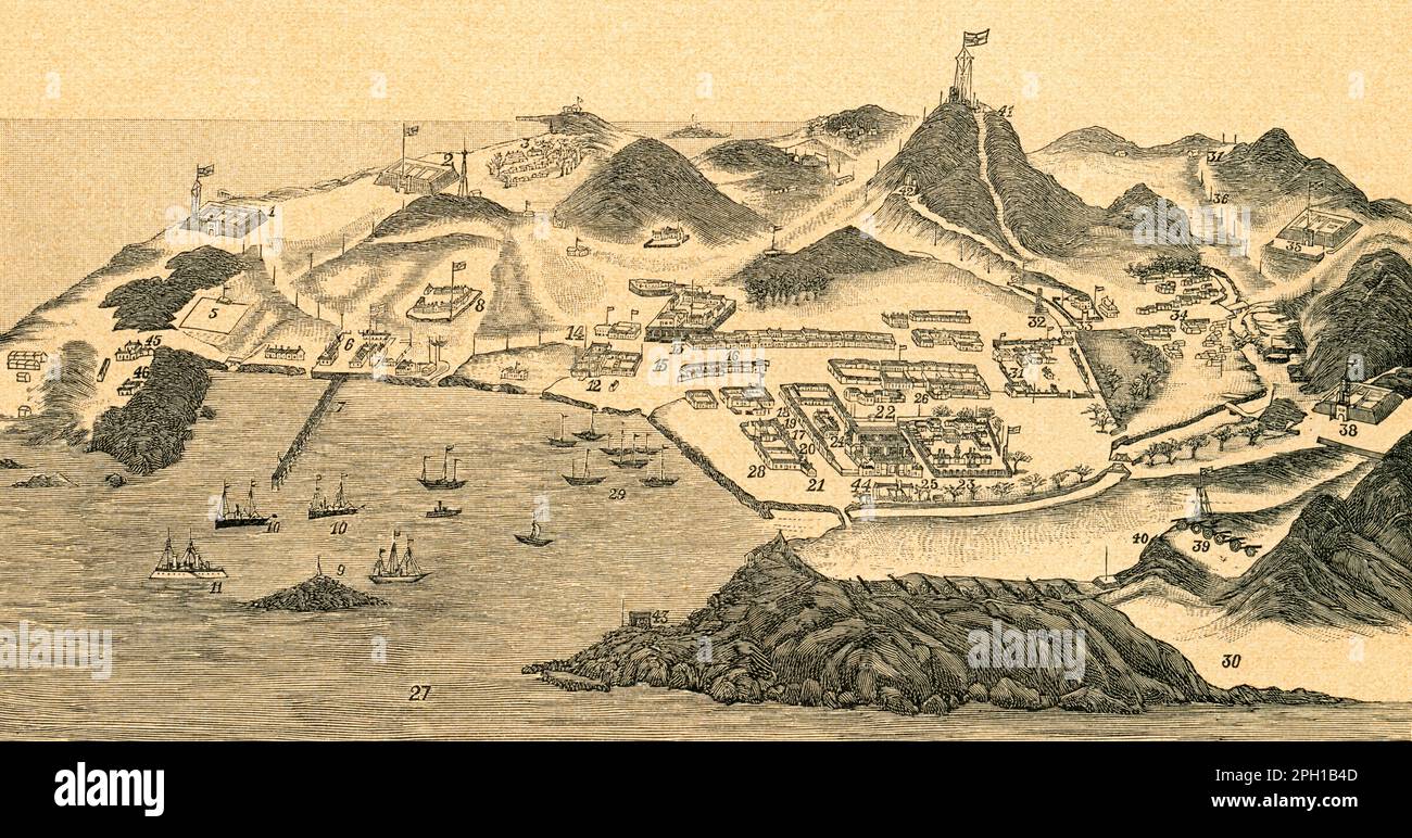 Asien, China, Shandong, Qingdao früher Tsingtau, Panorama nach einer ...