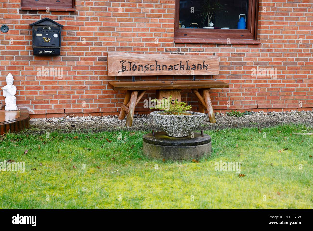 Seeth, Deutschland. 21. März 2023. Ein Sitz mit der Aufschrift ...