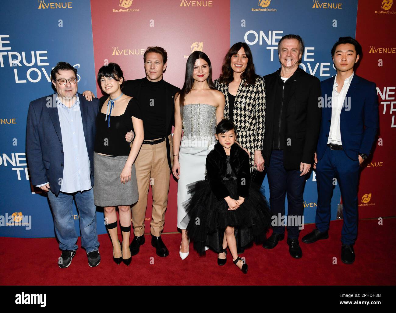 Andy Fickman, left, Oona Yaffe, Luke Bracey, Phillipa Soo, Oceana Matsumoto, Michaela Conlin ...