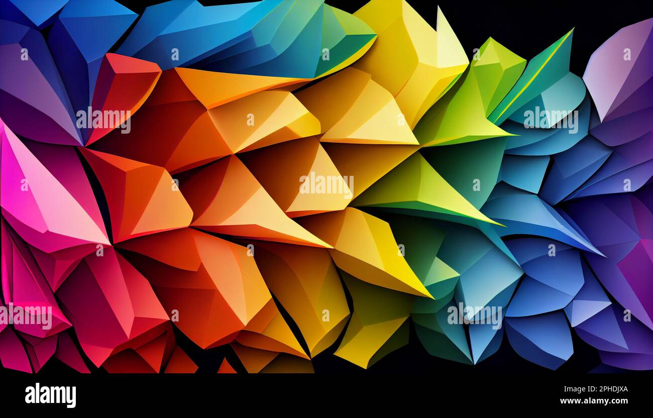 Überlappende geometrische Formen in einem lebendigen Farbspektrum. Die ... Überlappende geometrische Formen in einem lebendigen Farbspektrum. Die ...