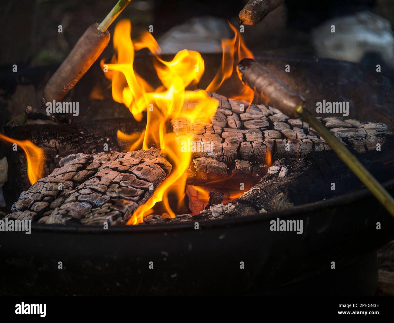 Der Campfire Club in Ightenhill Park Burnley Lancashire trifft sich ...