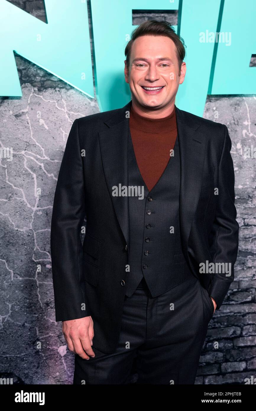 Brandon Scott Jones attends the "Renfield" premiere at the Museum of ...