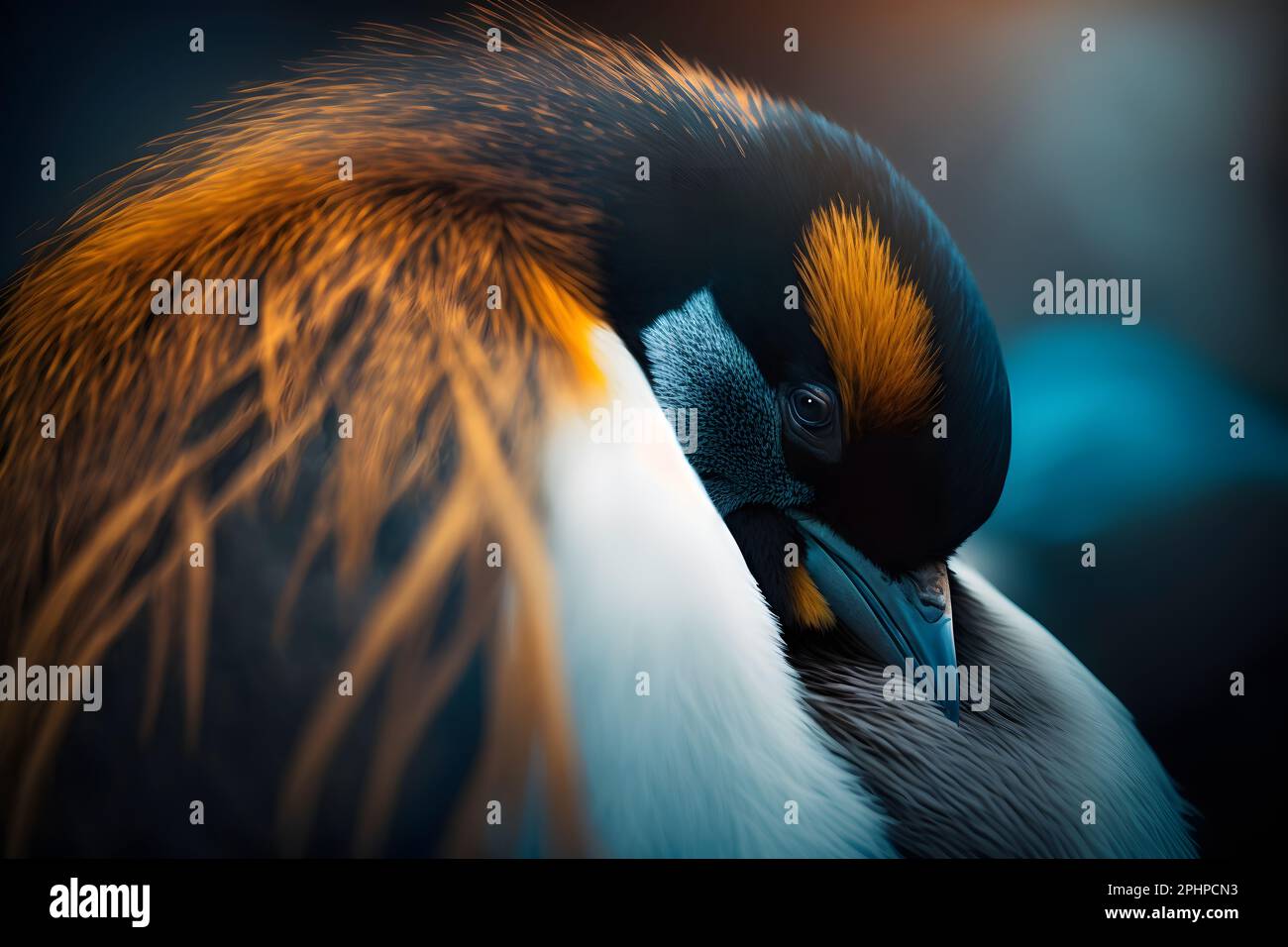 Ein wunderschönes Foto eines süßen Pinguins vor dem Hintergrund der ... Ein wunderschönes Foto eines süßen Pinguins vor dem Hintergrund der ...