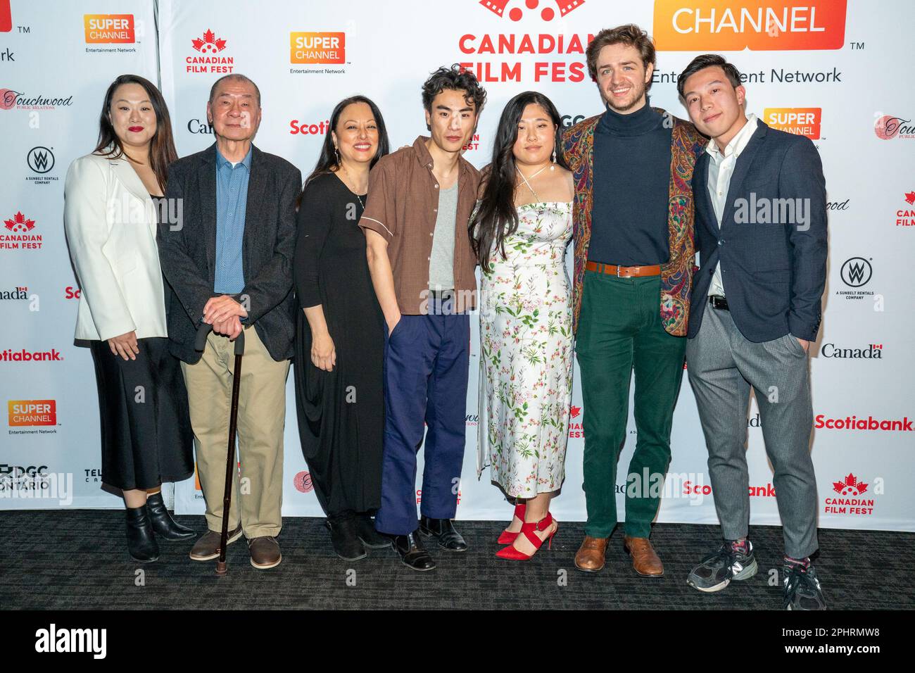 Toronto, Kanada. 28. März 2023. Danielle Ayow, Simon Sinn, Jane Luk, Liam Ma, Christopher Yip ...
