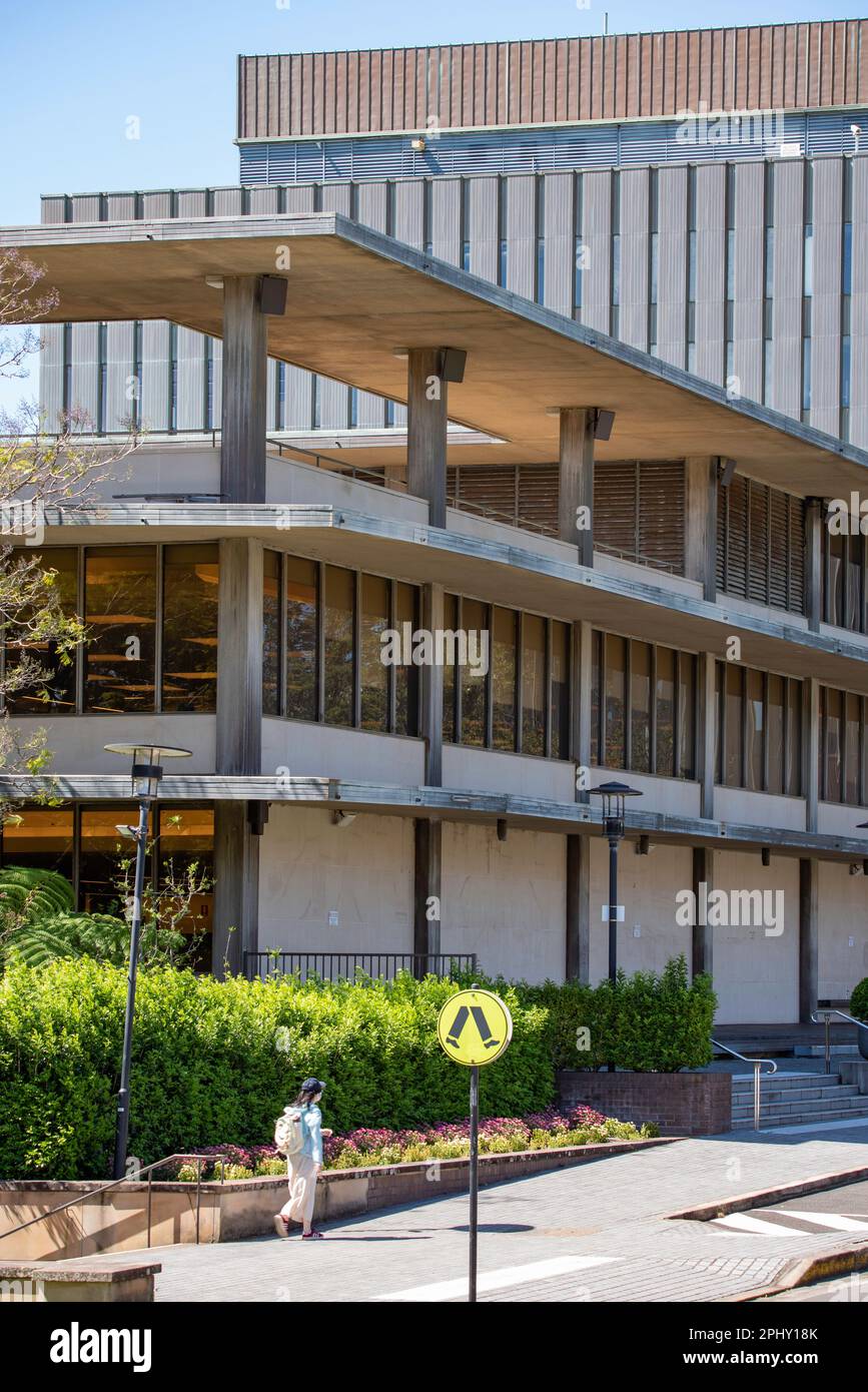 Die Fisher Library im modernistischen Stil, entworfen vom NSW ...