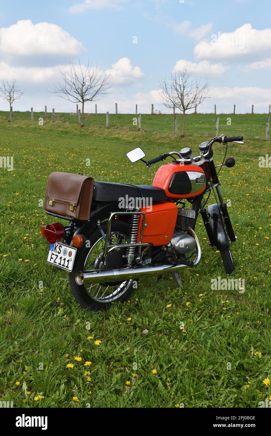 Oldtimer, DDR Motorrad MZ TS 125, 150, aus Zschopau, Sachsen, Deutschland Stockfotografie - Alamy