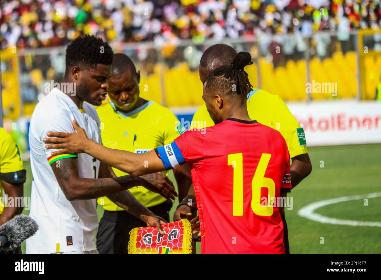 Thomas Partey vom Ghana-Team bei den Qualifizierungen des Africa Cup of ...