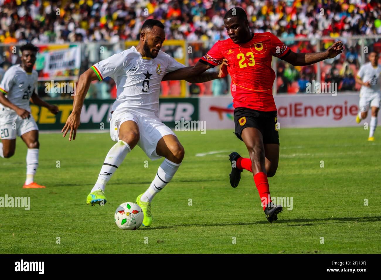 Jordan Ayew vom Ghana-Team bei den Qualifizierungen des Africa Cup of ...
