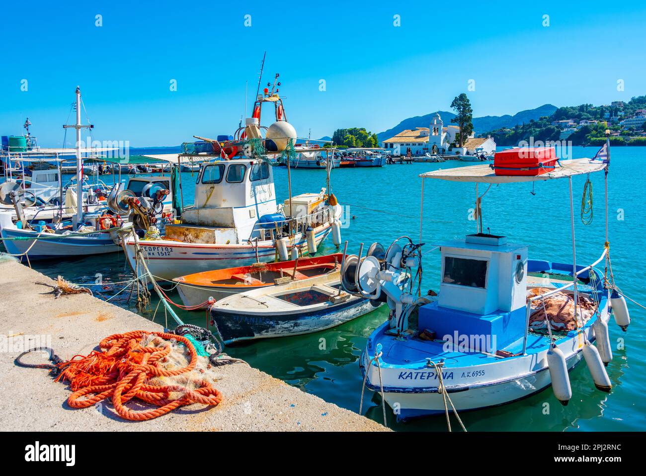Kerkyra, Griechenland, 13. September 2022: Heiliges Kloster von Panagia ...