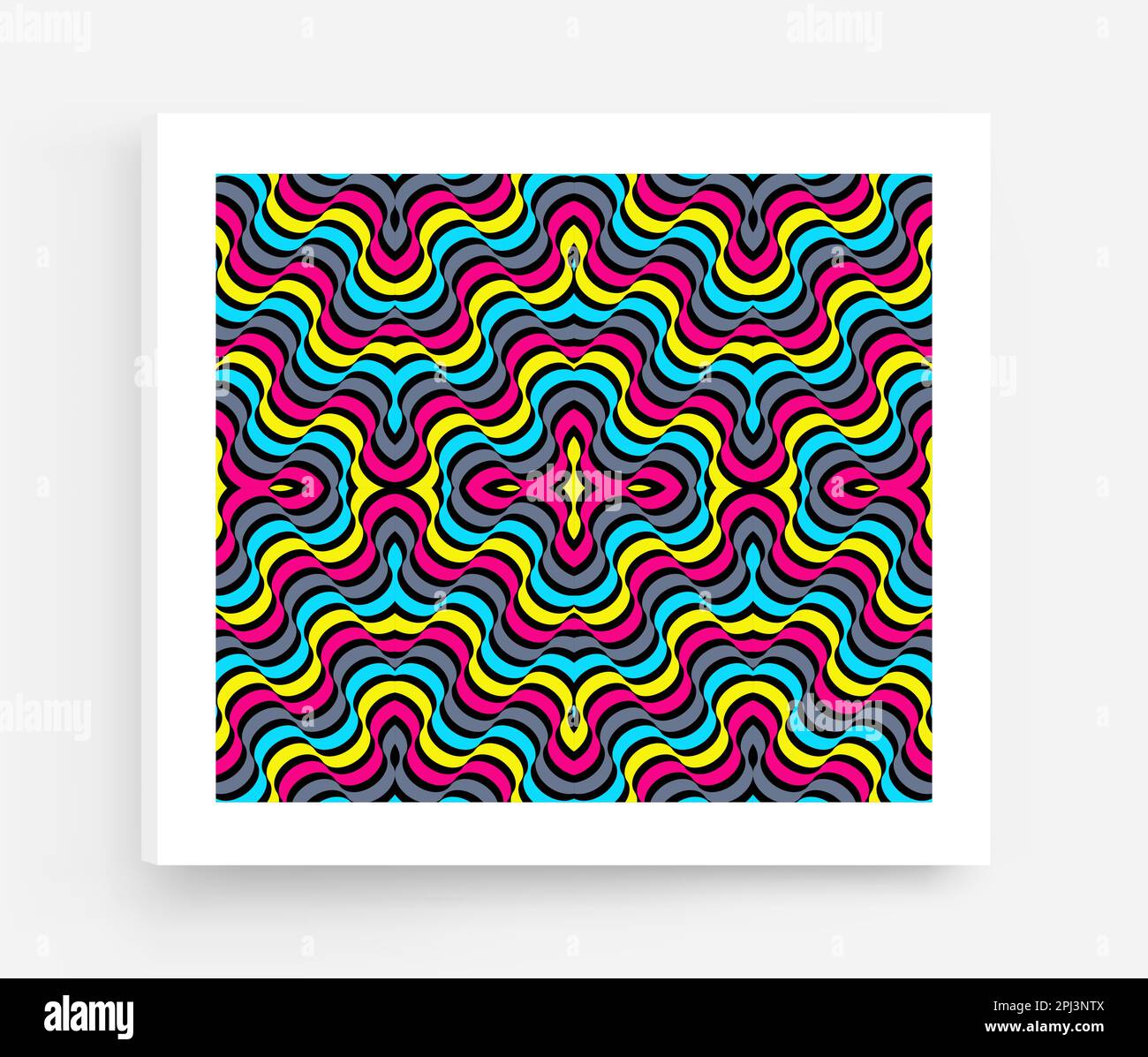 Muster mit optischer Täuschung. Einfaches Grafikdesign. Abstrakte ...