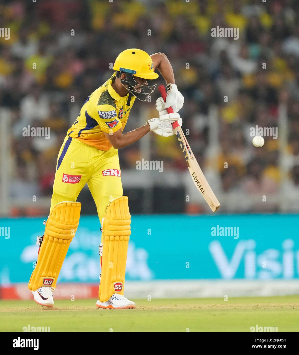 Chennai Super Kings' Ruturaj Gaikwad bats during their Indian Premier ...