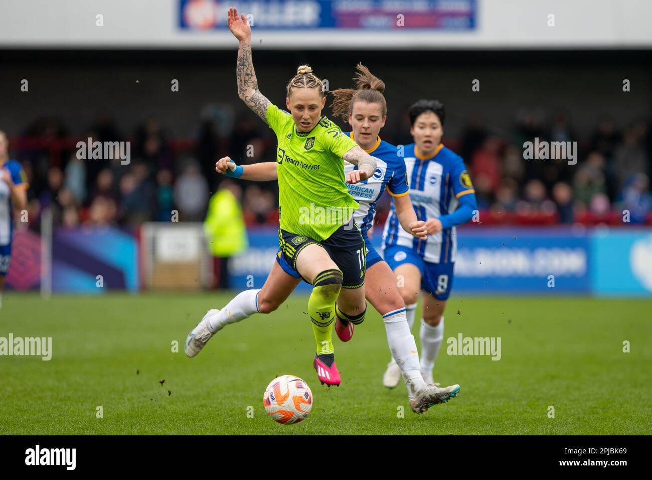 1. April 2023 Leah Galton. Barclays Super League-Spiel für Damen ...