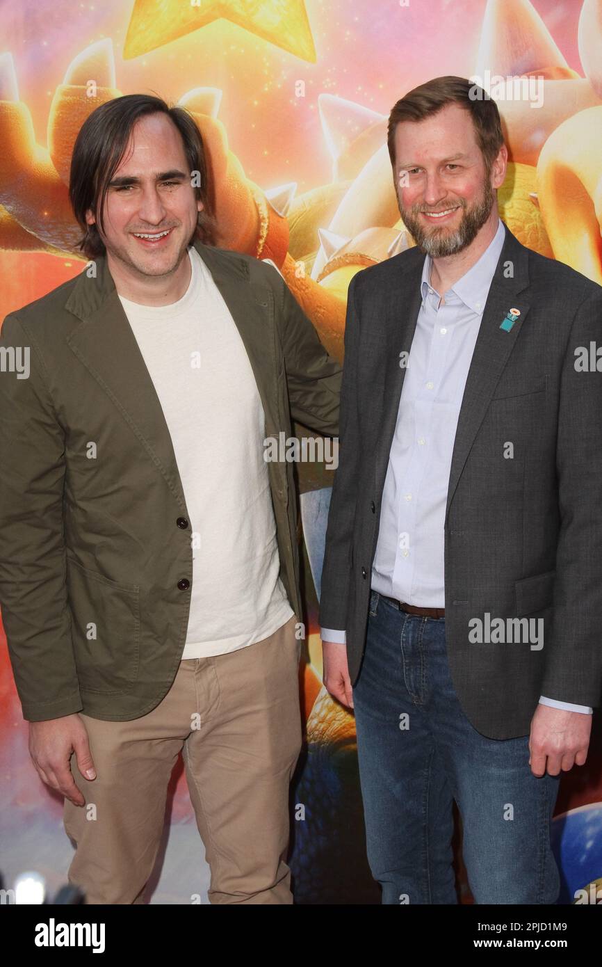 Los Angeles, USA. 02. April 2023. Michael Jelenic, Aaron Horvath bei ...