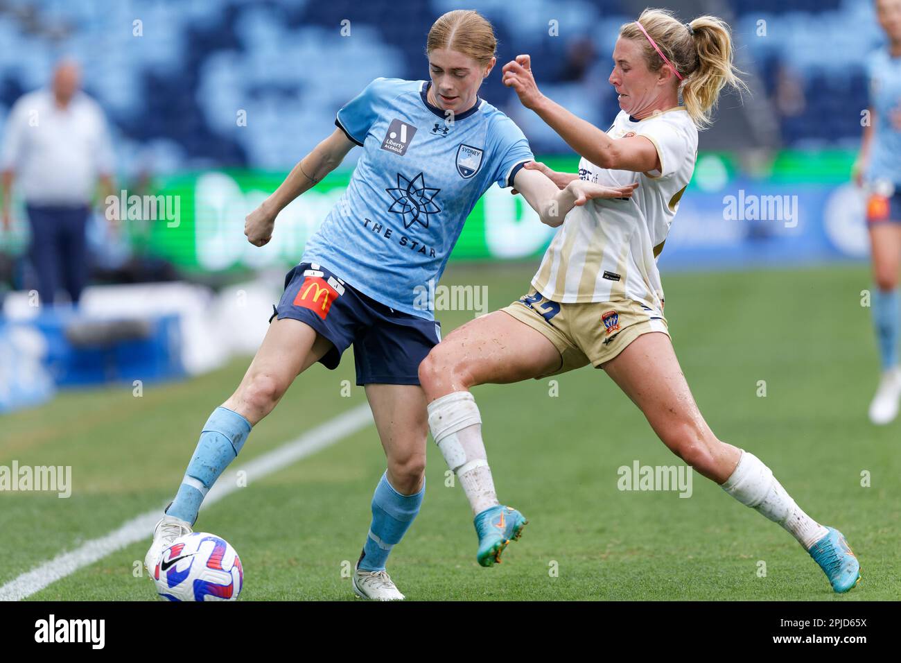 Cannon Clough aus Newcastle tritt am 1. April 2023 im Allianz Stadium ...
