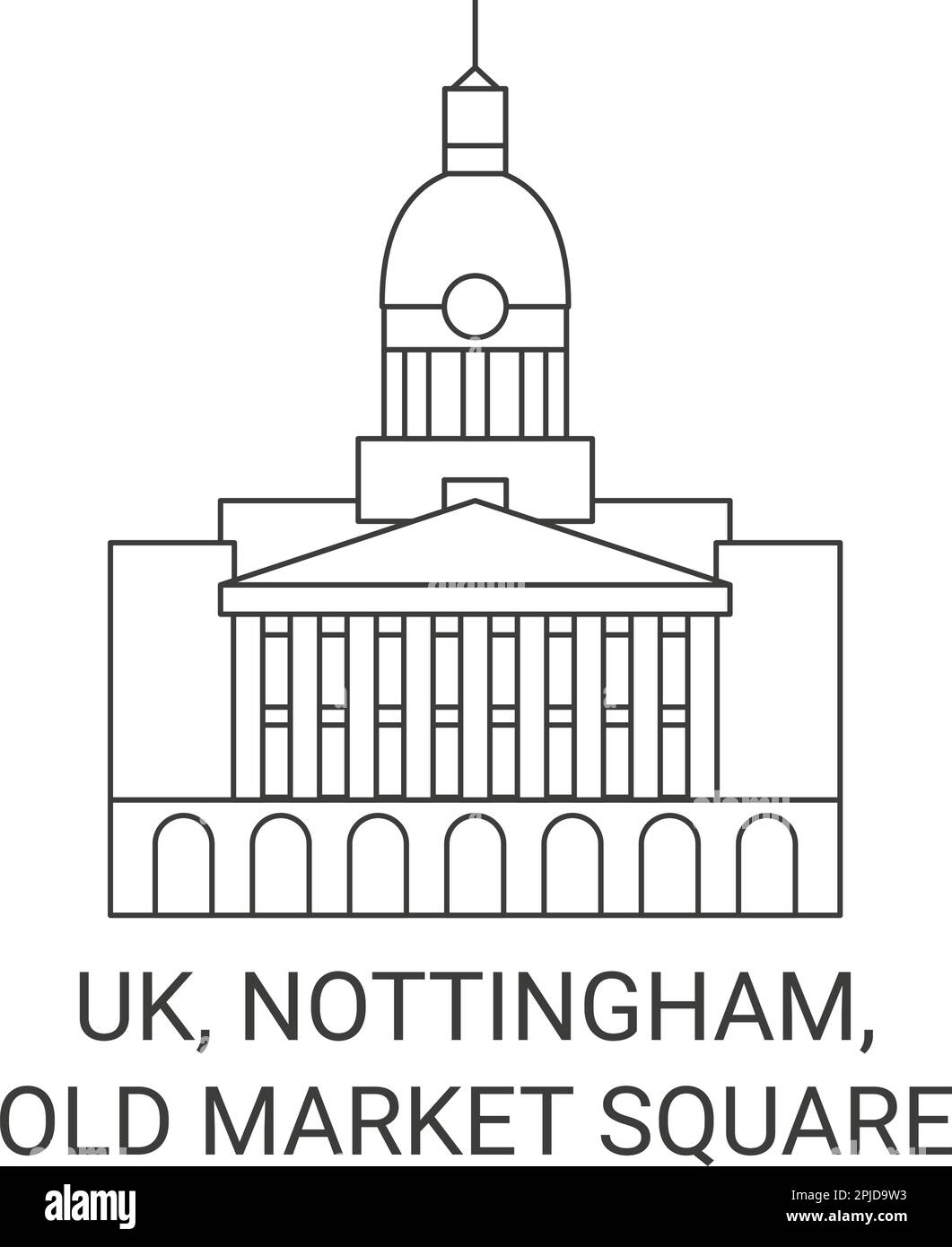 Nottingham city center Stock-Vektorgrafiken kaufen - Alamy