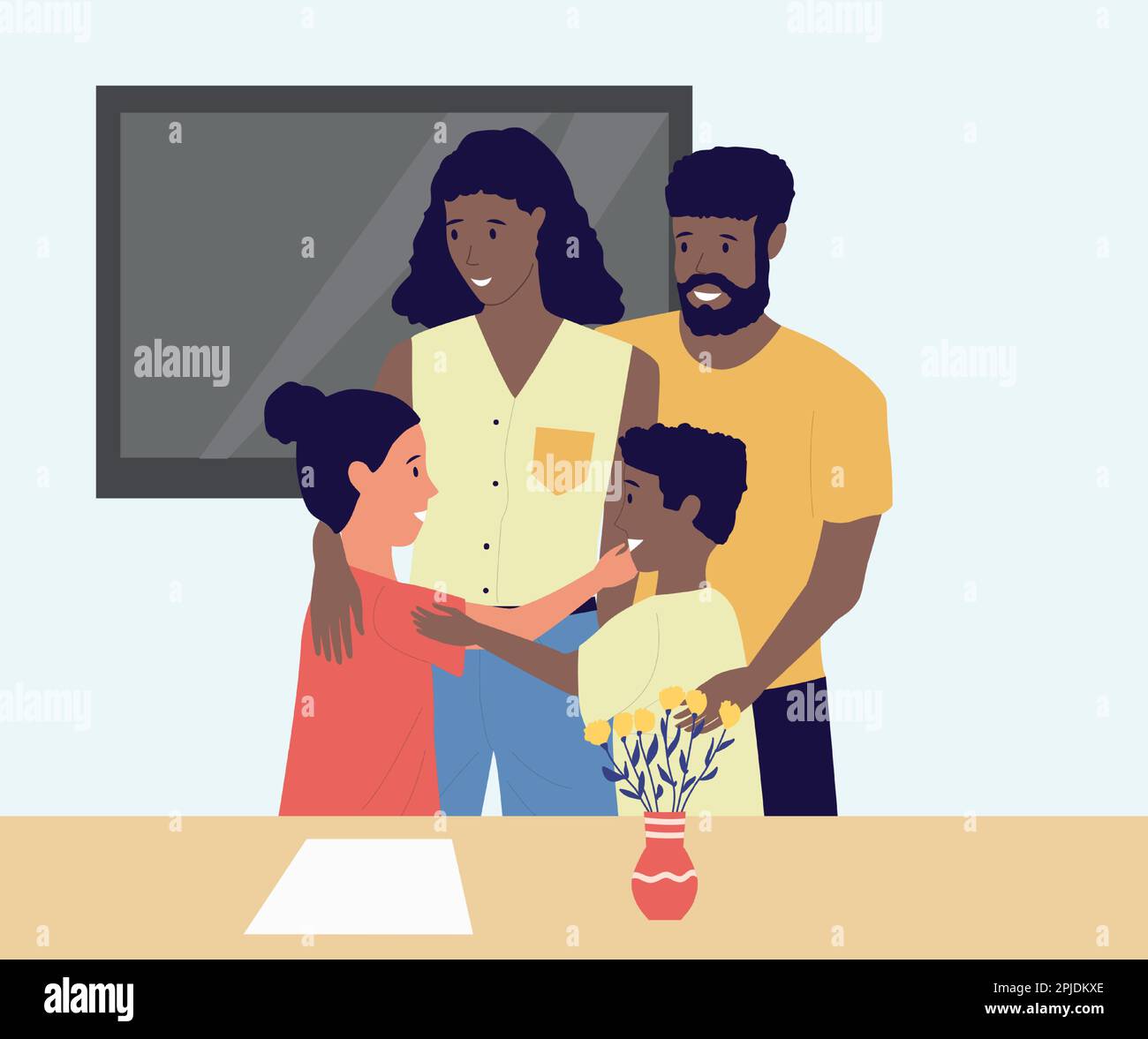 Fürsorgliche eltern Stock-Vektorgrafiken kaufen - Alamy