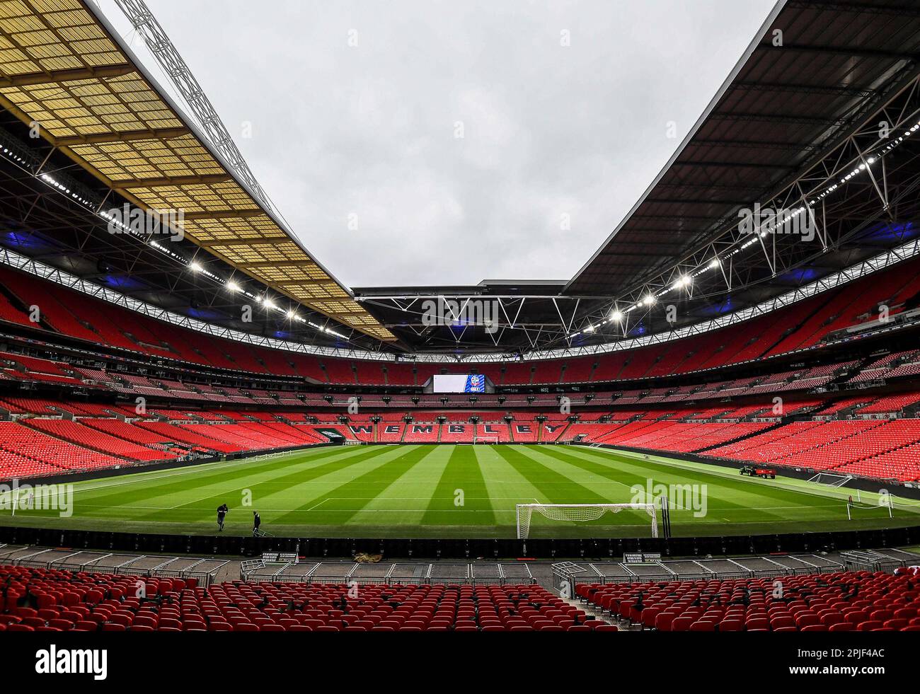 A General view of Wembley during the Papa John's Trophy Final match ...