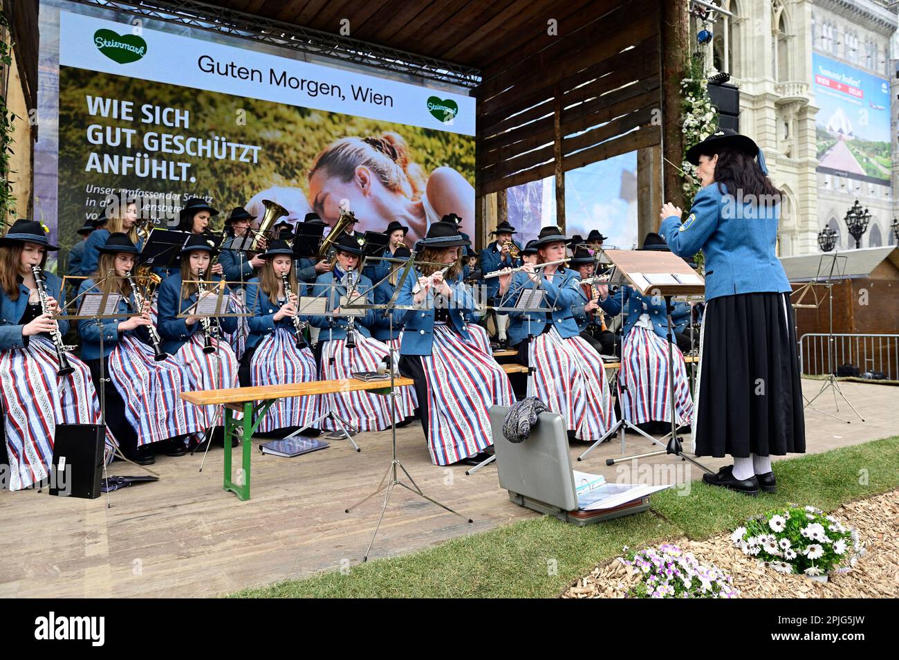 Wien, Österreich. 02. April 2023. Das steirische Dorf am Wiener ...