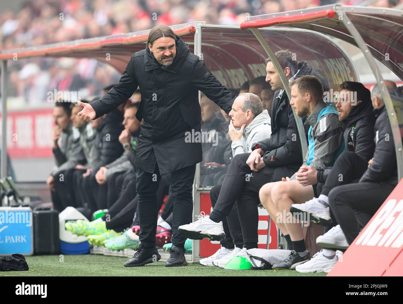 Trainer Daniel FARKE (MG) spricht mit seiner Kutschbank, Gesture ...