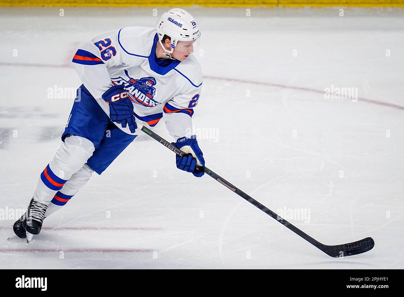 April 2, 2023: Bridgeport Islanders Robin Salo (26) skates into ...