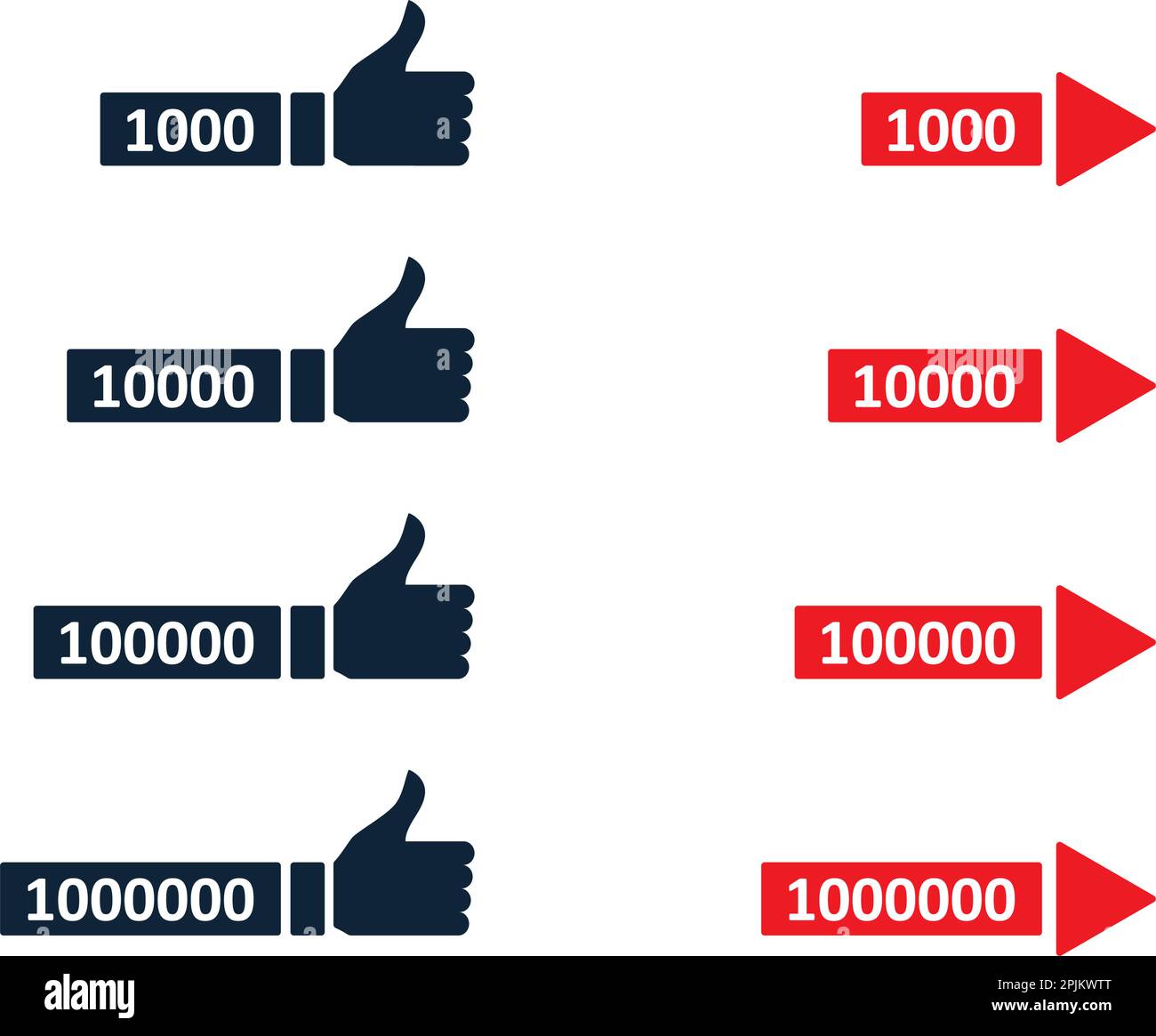 Satz mag und Ansicht Symbole, die Zahl der Anhänger und Teilnehmer ...