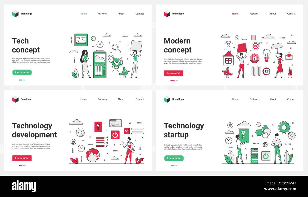 Entwicklung von Startup-Unternehmen mit Technologielösungen, moderne ...