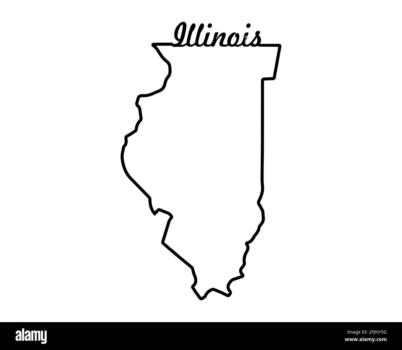 Karte des Bundesstaats Illinois. KARTE des US-Bundesstaates ...