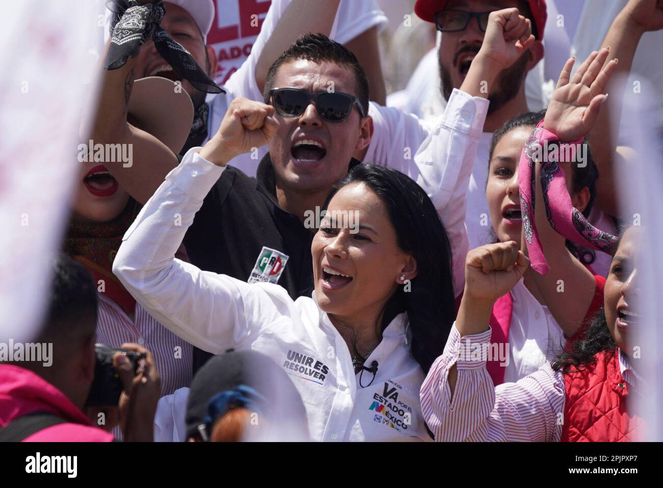 Alejandra del Moral, who is running for Mexico state governor with the PRI-PAN-PRD coalition ...